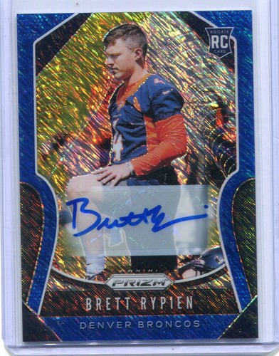 2019 Brett Rypien Blue Prizm Auto RC # 7/10 | eBay