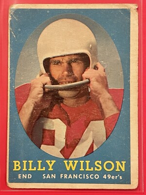 1958 Topps #95 Billy Wilson San Francisco 49ers Vintage Football Card ...