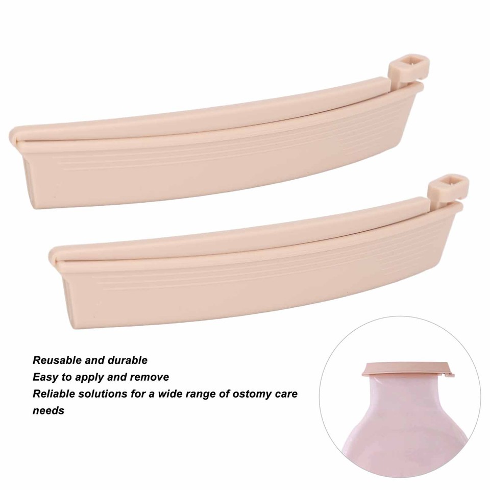 5PCS Ostomy Bag Sealing Clip Reusable Flexible Drainable Pouch Clamp ...