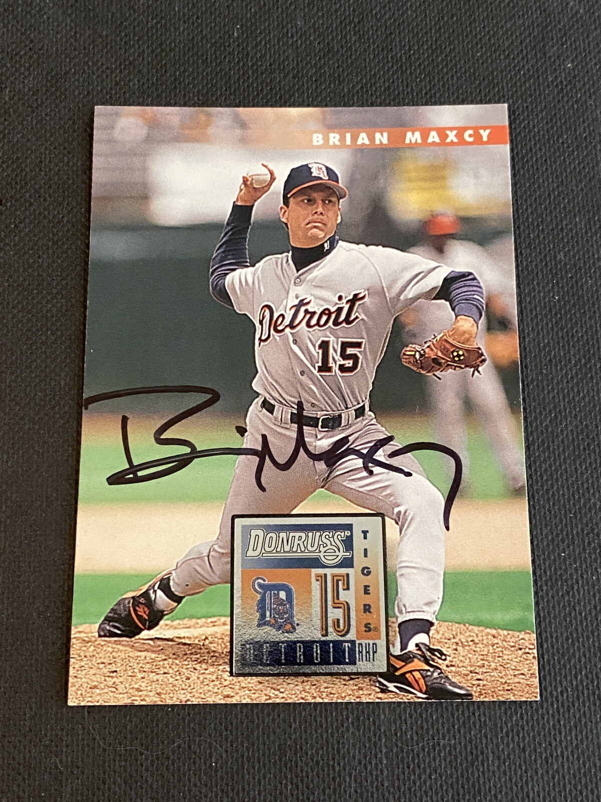 Brian Maxcy Signed 1996 Donruss Card Auto Detroit Tigers Autograph ...