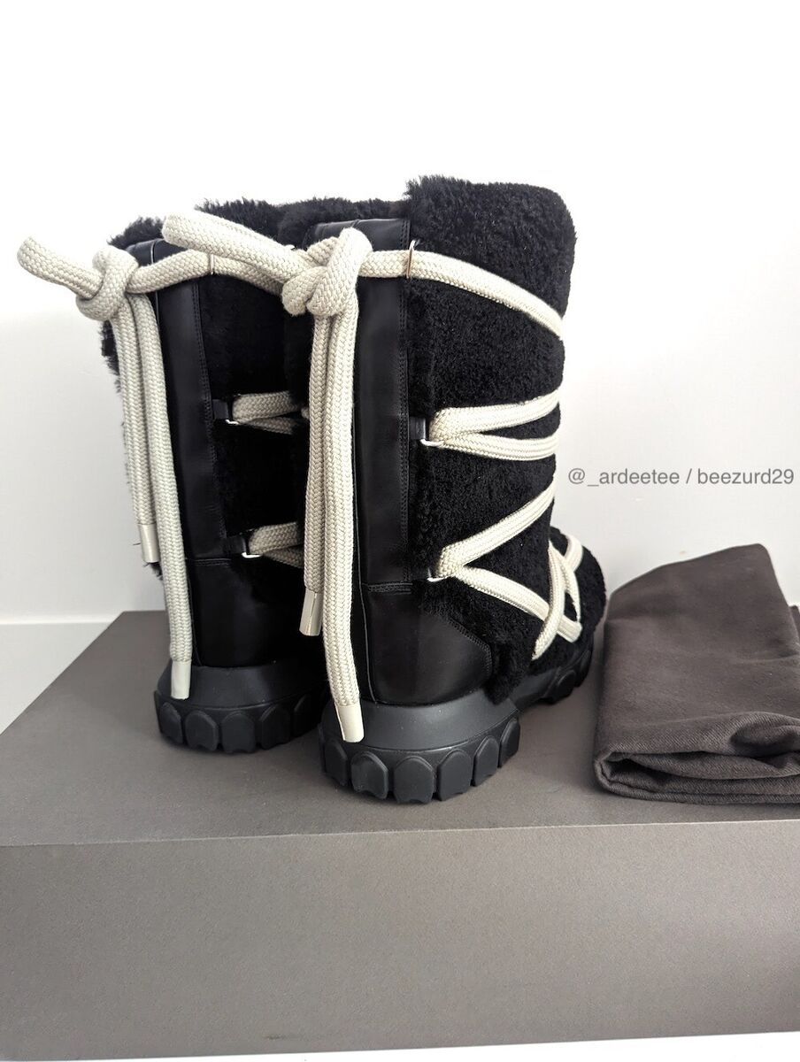 NEW* RICK OWENS FW22 JUMBO LACE LAMB SHEARLING LUNAR TRACTOR NEW* RICK OWENS FW22 JUMBO LACE LAMB SHEARLING LUNAR TRACTOR