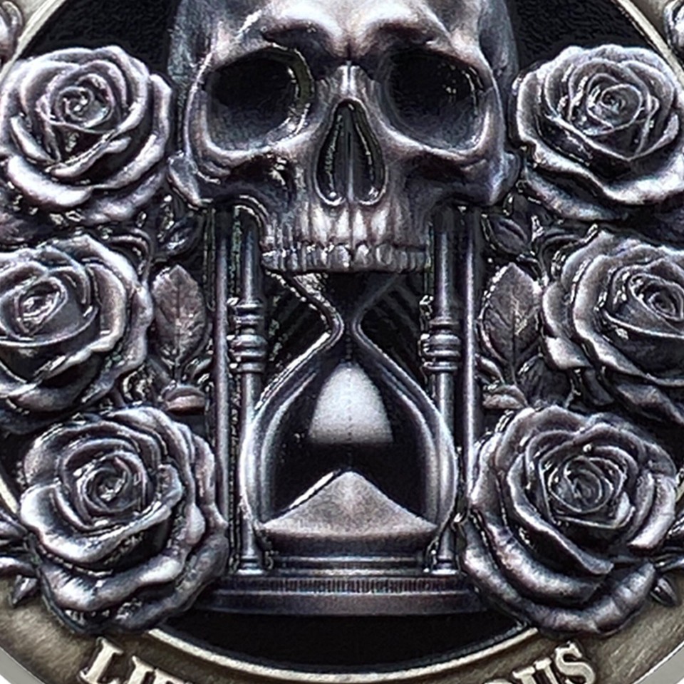 Memonto Mori Coin 3D Skull Challenge Coin Daily Stoic Practice Reminder ...