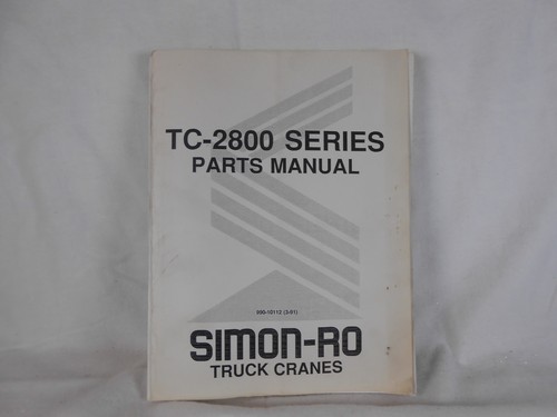 Simon Ro tc 2800 series parts manual truck cranes | eBay