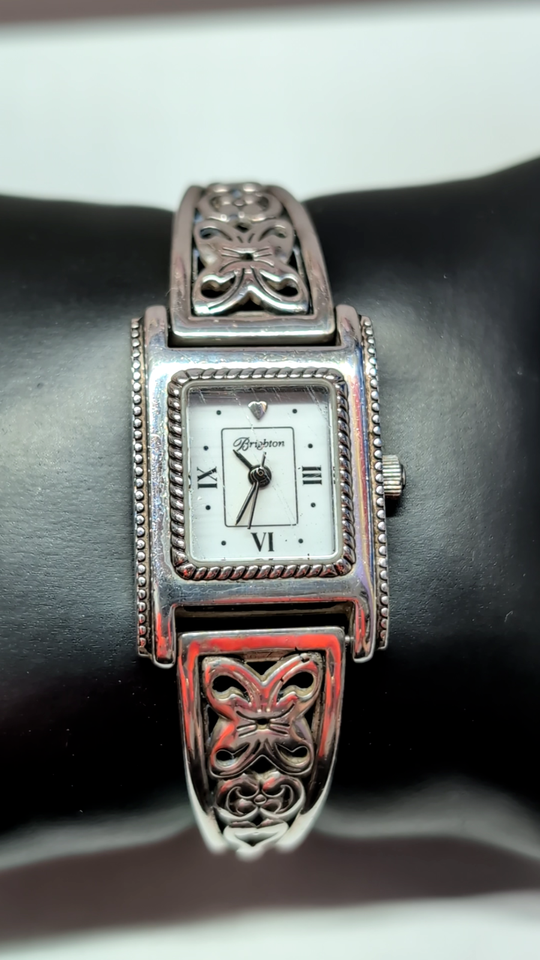 Brighton HAMILTON Women’s Watch Silver Tone Rectangle -Pre-owned/Fair ...