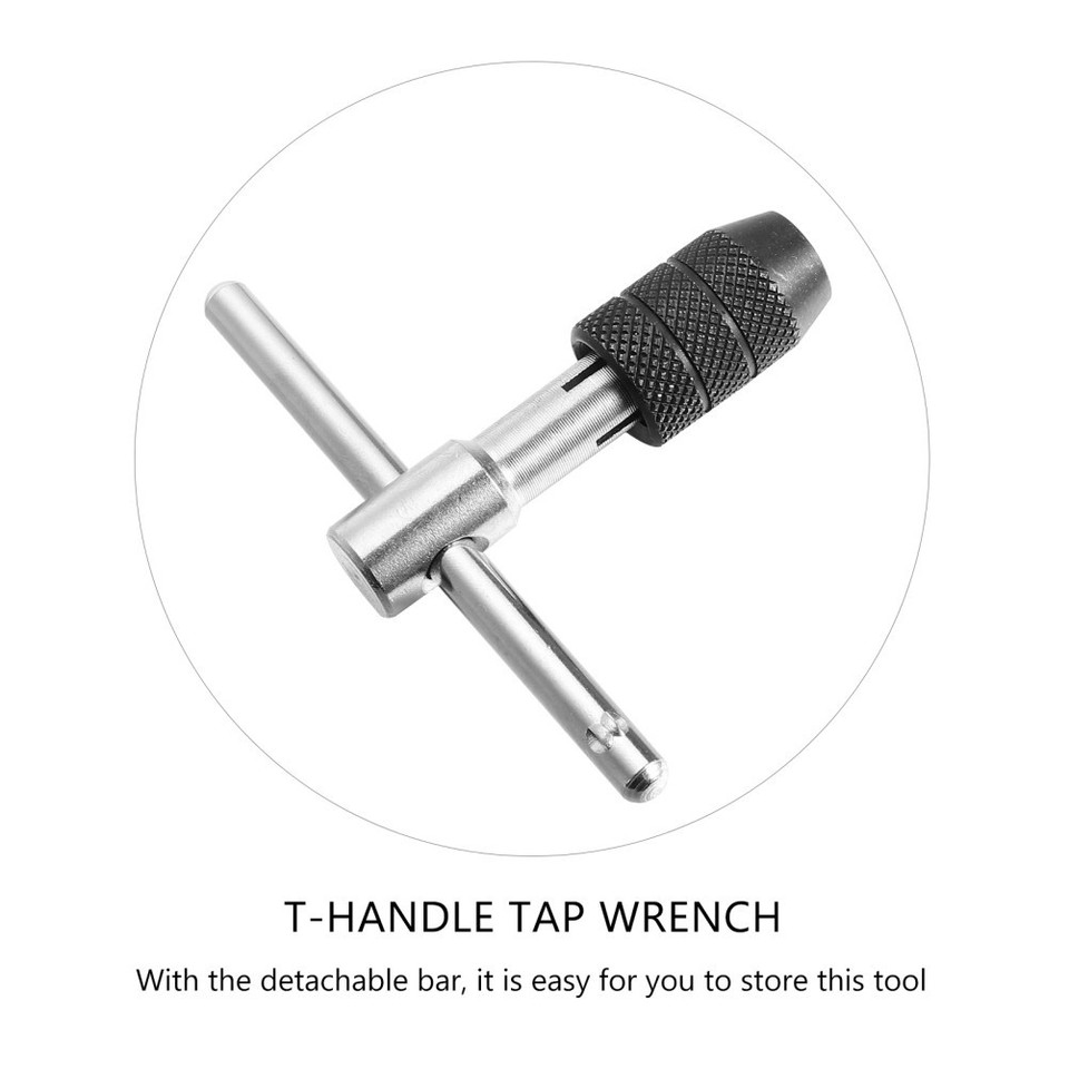 3pcs T-Handle Tap Wrench Adjustable Ratcheting Tap Wrench Hand Tap Tool ...