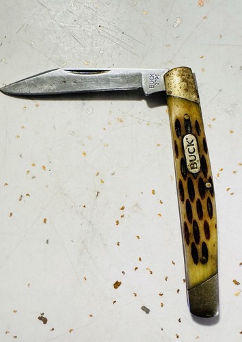 Buck 379 SOLO Single Blade BONE Handle Folding Pocket Knife - Great ...