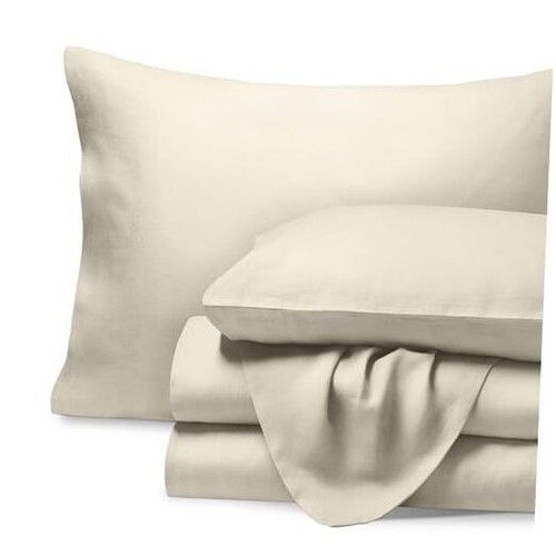 Twin Extra Long Sheet Set - Luxury 100% Linen Twin XL Bed Sheets - Deep ...