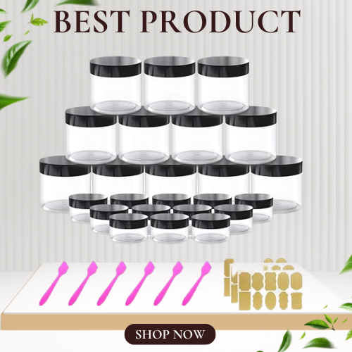 12 Pack 20g/20ml+12 Pack 4 oz Small Plastic Containers with Lids ...