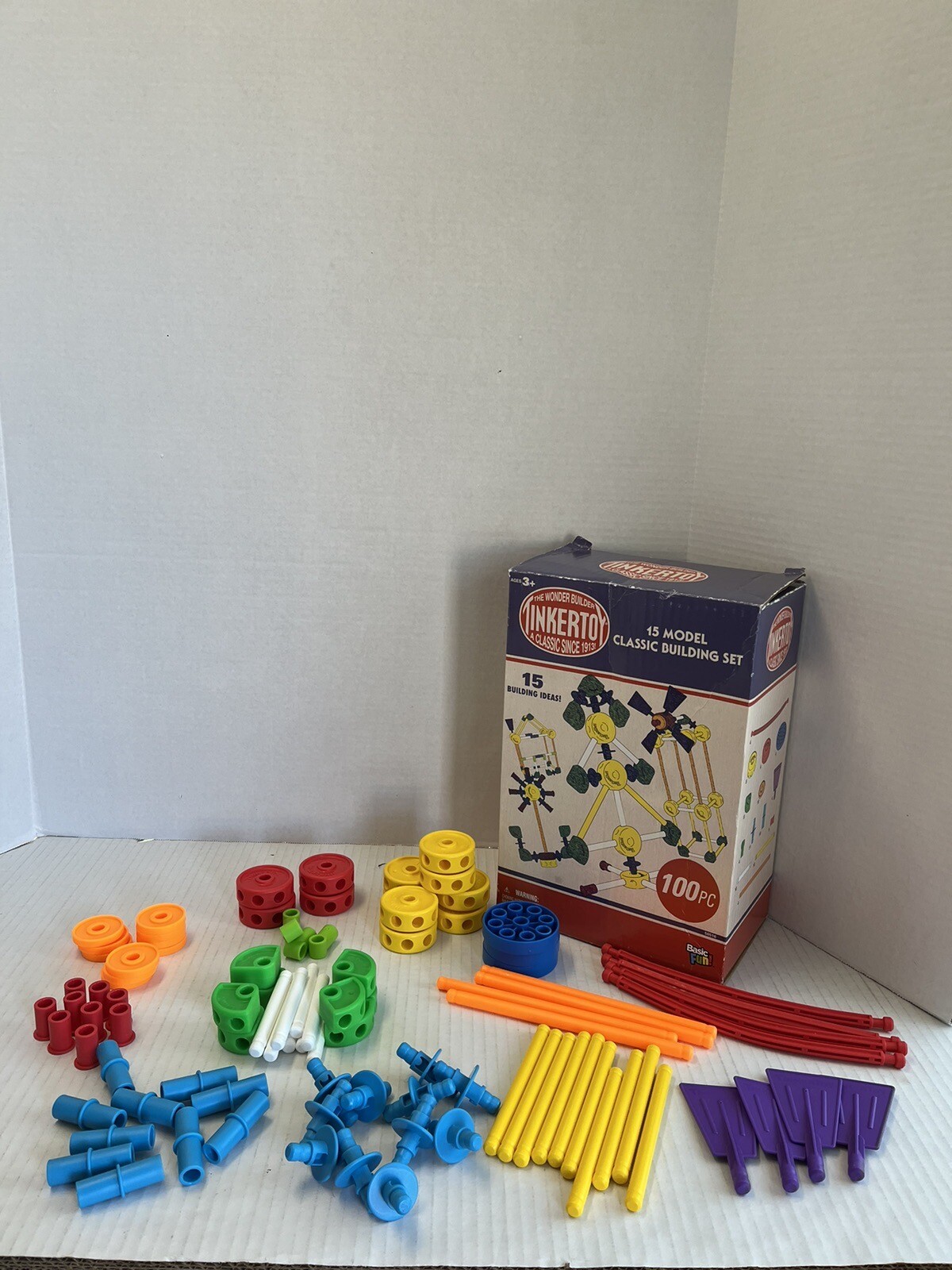 HasbroTINKERTOY Classic Retro Building 100PC 15 Model Building Tinker ...