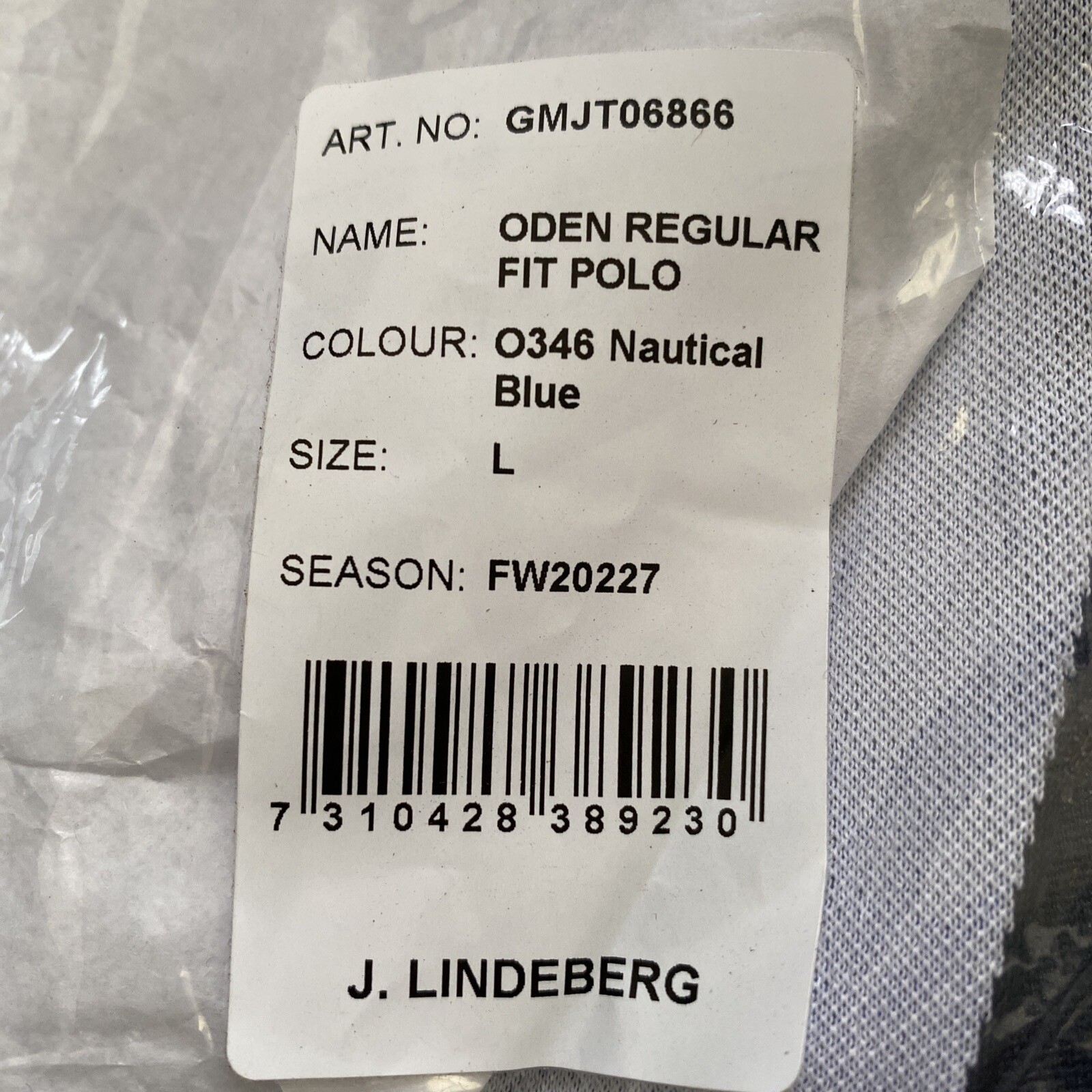 J Lindeberg Mens Oden Reg Golf Polo GMJT06866 Nautical Blue Small or ...