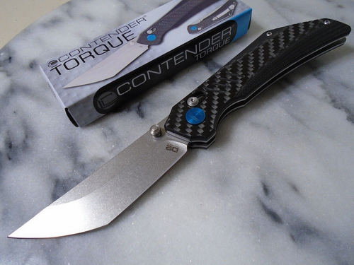 Contender Torque Ball Bearing Axis Lock Pocket Knife Carbon Fiber D2 ...