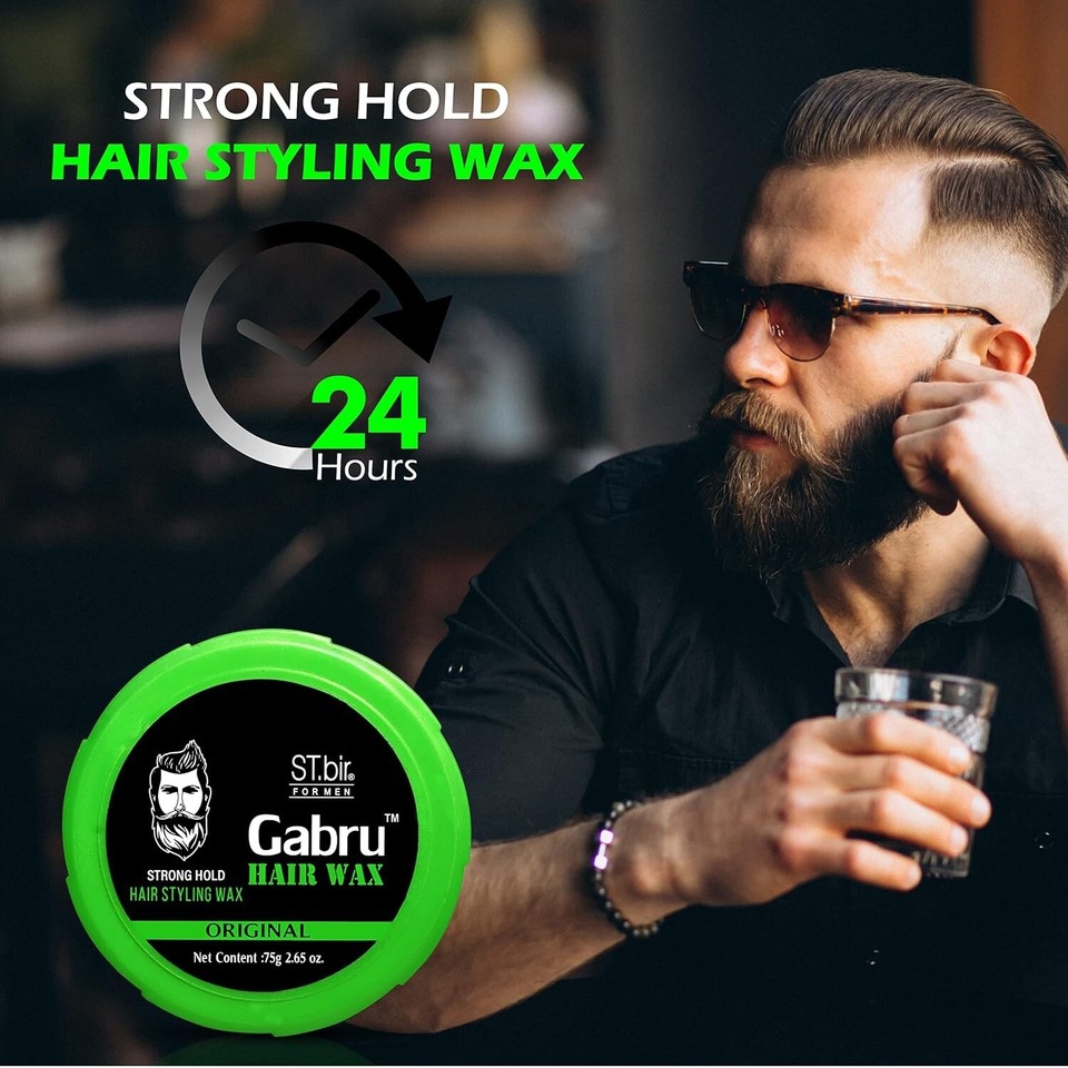 ST.bir for men Gabru Matte Effect Hair Wax 75gm pack of 2 STRONG HOLD ...