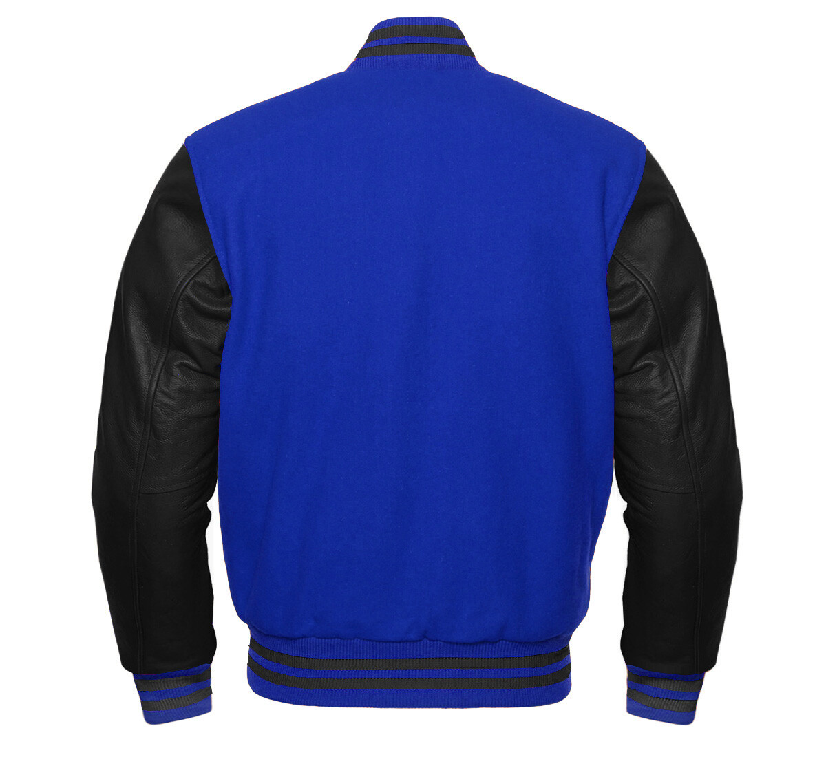 Varsity Royal Blue Wool & Black Leather Sleeves Letterman Baseball ...