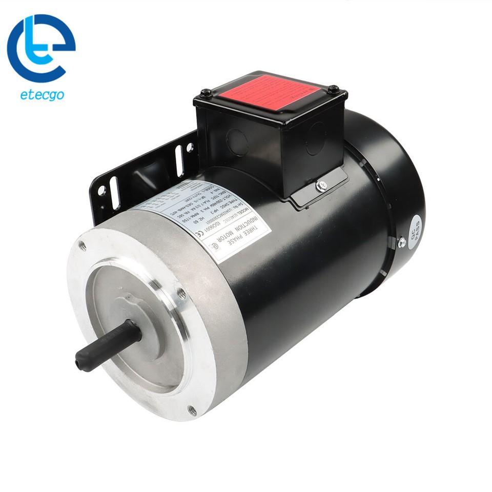 2 HP 3 Phase 56C Frame General Electric Motor TEFC 230 / 460 Volt 60 HZ ...