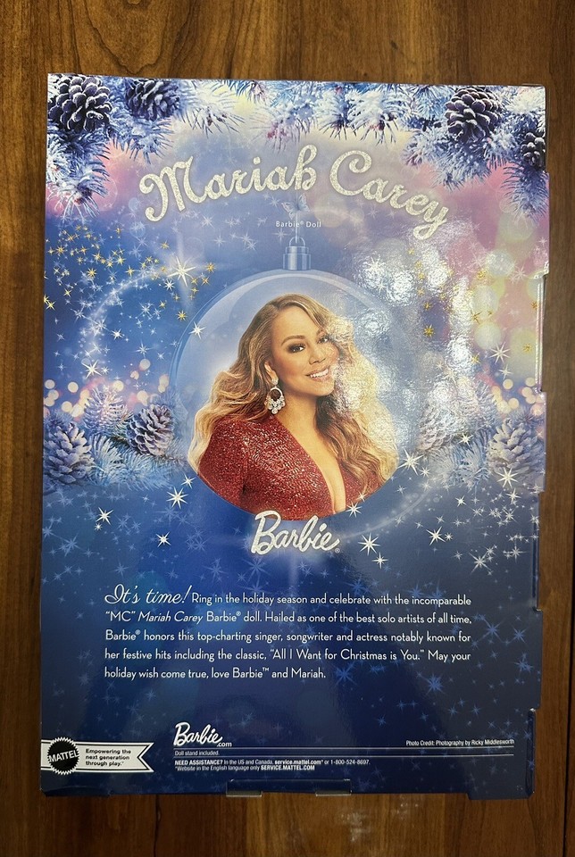 Mariah Carey Barbie Holiday Signature Doll 2023 Christmas Red Dress ...
