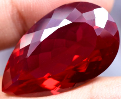 Natural 42.55 Ct Blood Red Ruby Mozambique GGL Certified Stunning Loose ...