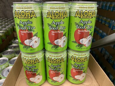 ALOHA MAID Apple Iced Tea Naturally Flavored (Two 6 Pack of 11.5 oz ...