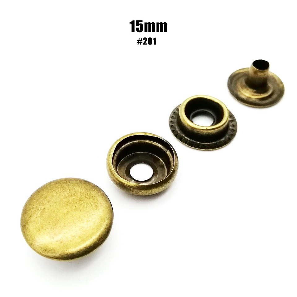 No Sew Snap Button Press Stud Leather Bag Coat Popper Rivet Fastener ...