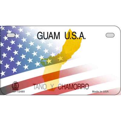 Guam with American Flag Novelty Metal Motorcycle Plate MP-12480 | eBay