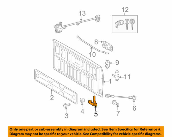 66120-0C020 Toyota Hinge assy, tail gate, lh 661200C020, New Genuine ...