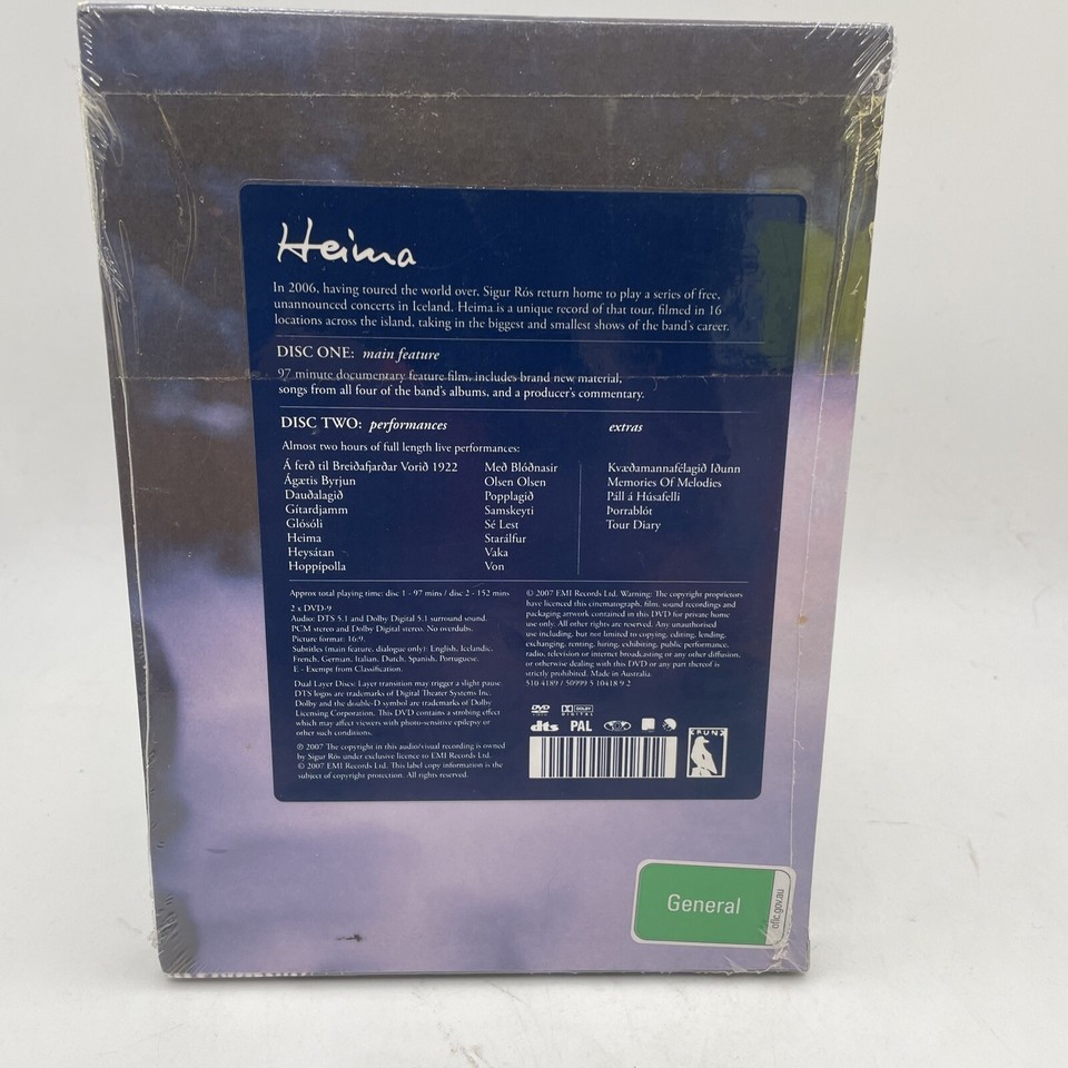 Heima A Film by Sigur Ros Region All DVD Brand New Sealed Music ...