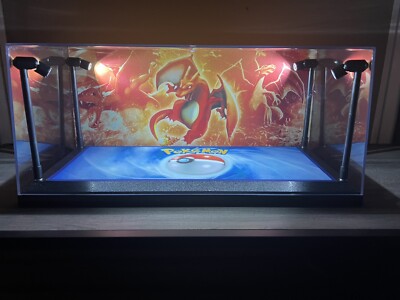 Charizard Custom 2 Card PSA display case with LED lights - Pokemon | eBay