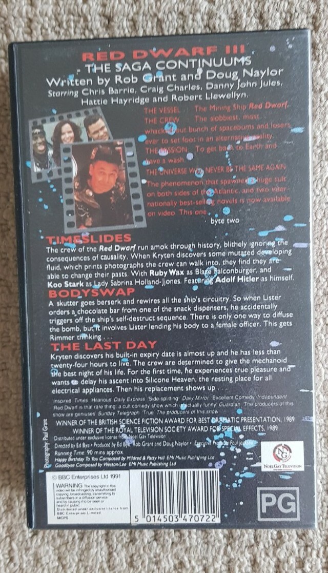 Red Dwarf III Timeslides Byte Two VHS | eBay
