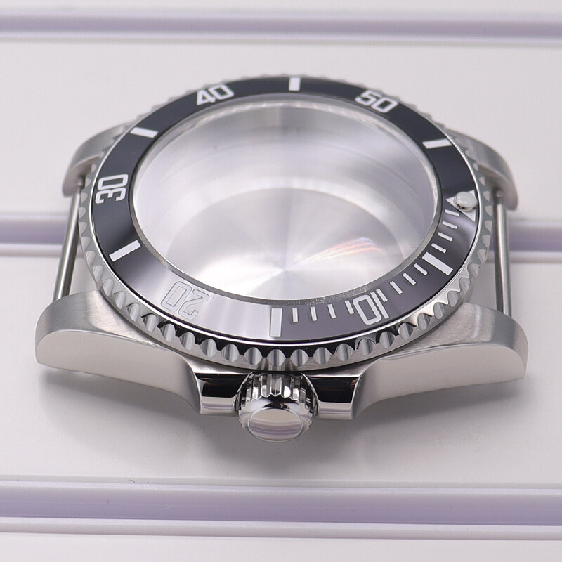 40mm Luxury men Diver Watch Cases Glass Exhibition back For Seiko nh35 ...