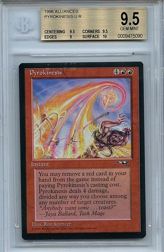 MTG Alliances Pyrokinesis BGS 9.5 Gem Mint Magic The Gathering WOTC ...