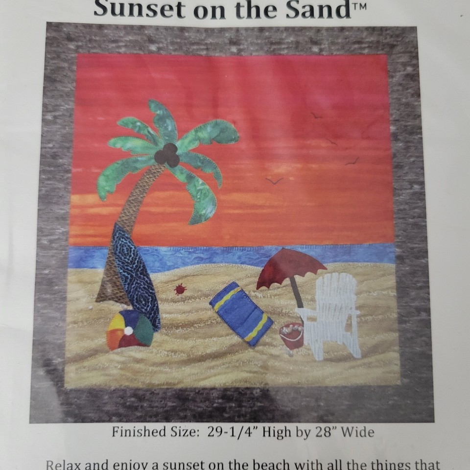 Sunset on the Sand 29x28 Quilt Pattern by Joyous Applique Designs 2014 ...