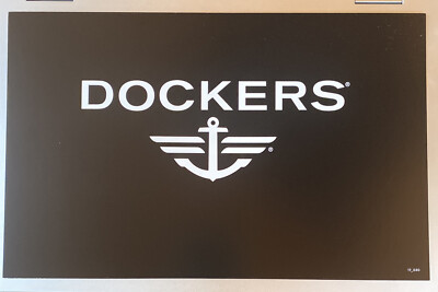 DOCKERS 7"x11" Department Store Display Shoe Brand Sign Black/White | eBay