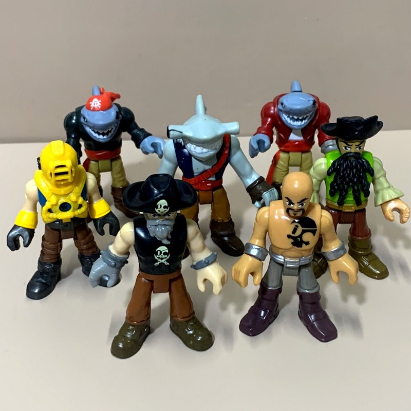 7pcs Imaginext Pirate Adventures Shark Captain Hook Nemo Dave Jones ...