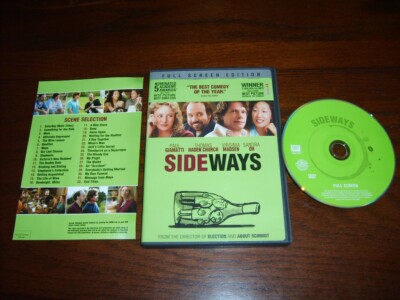 SIDEWAYS (DVD,2005,FS)~PAUL GIAMATTI~THOMAS HAYDEN CHURCH~VIRGINIA ...