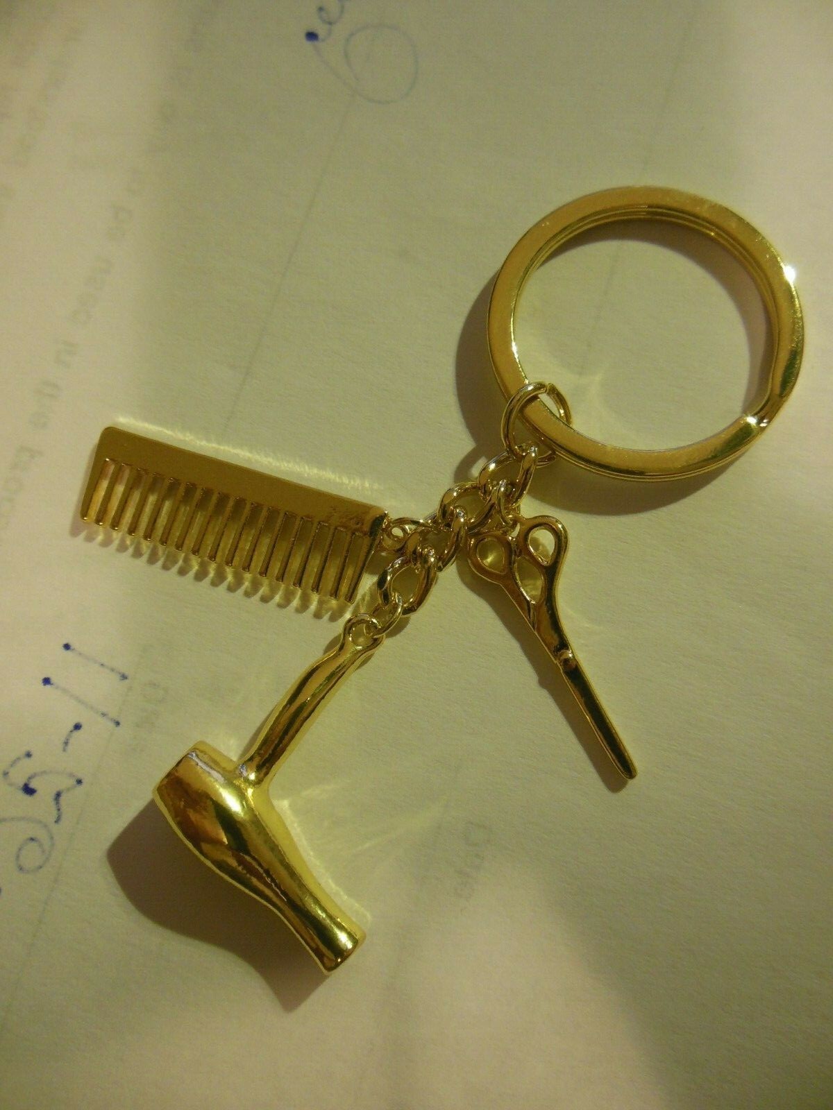 Hair Stylist *** KEYCHAIN *** Gold tone *** Free Shipping | eBay