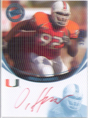orien harris rookie rc draft auto miami hurricanes canes red ink sp ...
