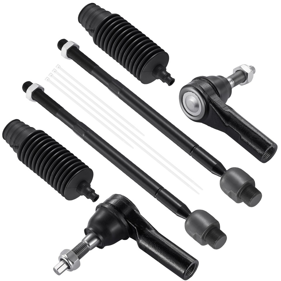 6PCS Front Tie Rod Ends EV800098 ES80574 for 2006-2012 Dodge Ram 1500 5 ...