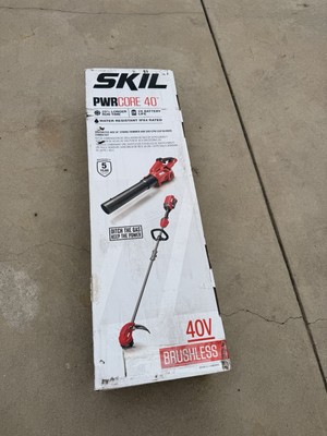 new open box SKIL PWRCORE 40 Brushless 40V 14" String Trimmer tool only ...