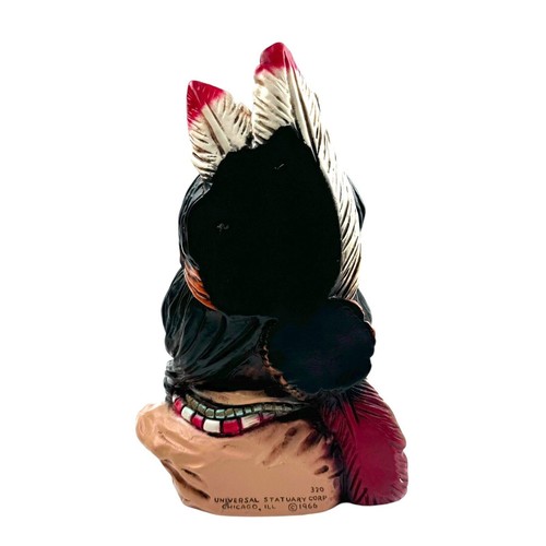 Vintage 1966 Universal Statuary Corp. Native American Bust Male ...