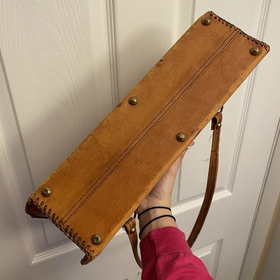 POCKETBOOK - leather pocketbook with stamped floral / foliage designs ...