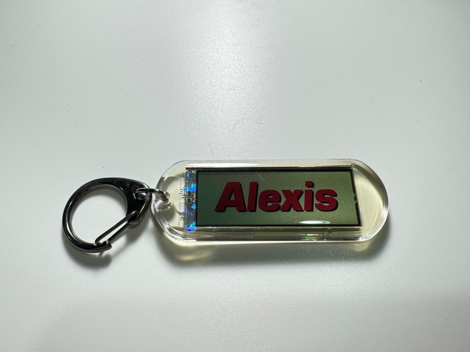 A, B, C Acrylic Blinking Solar Powered Key Chain 4.25” Long w/Snap Ring ...