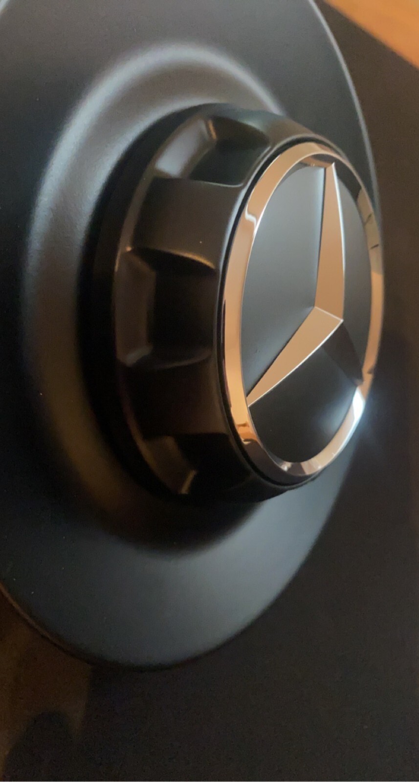 1 Genuine OEM Factory MERCEDES Black Center Wheel Hub Cap AMG ...