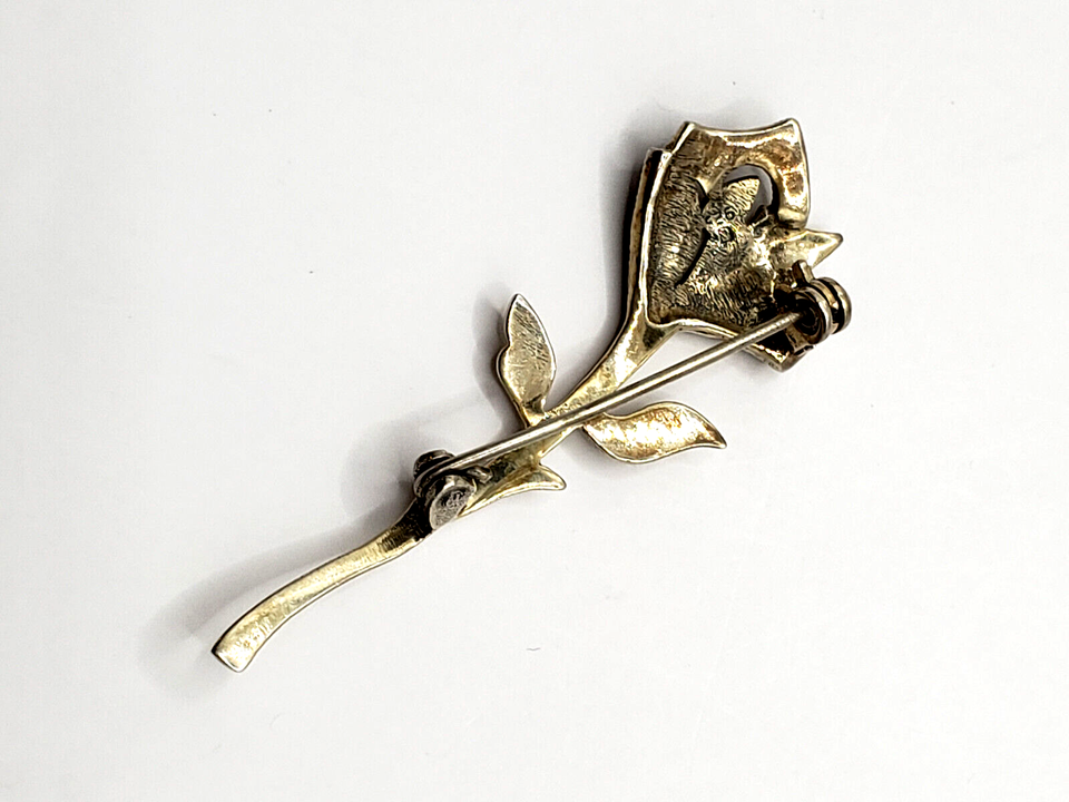 Lovely Vintage 925 Sterling Silver Marcasite Flower Design Brooch Pin ...