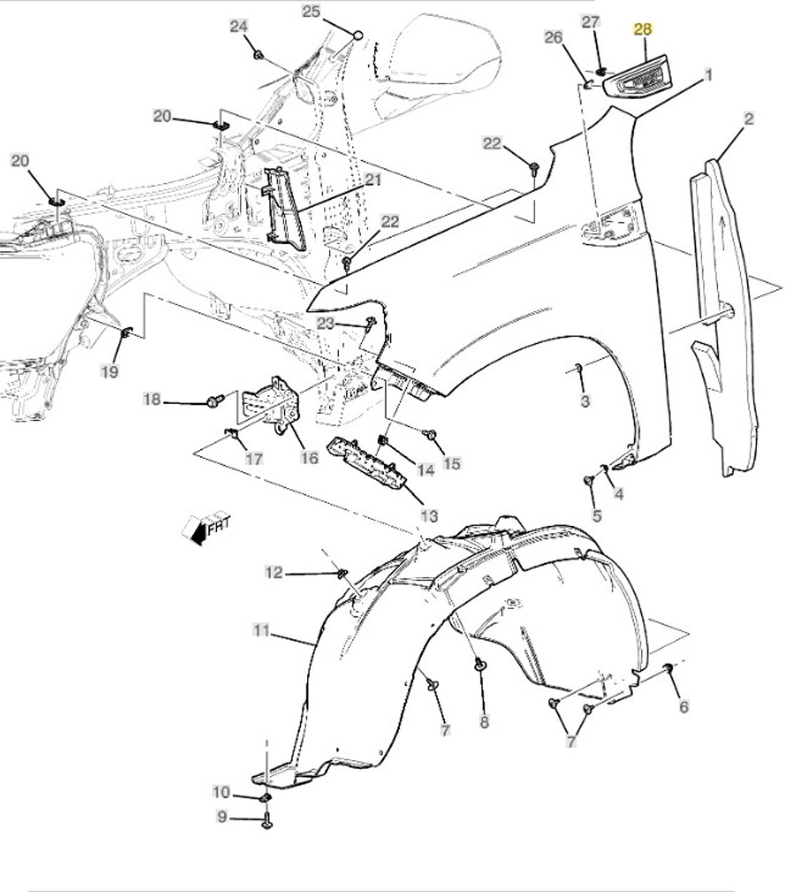 Galvano Silver Front Driver Side Fender Ornamentation Vent 2021-2023 ...