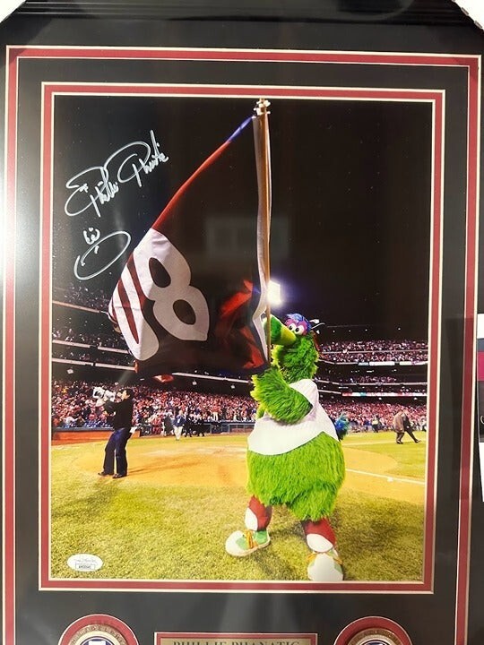 Phillie Phanatic signed autographed Philadelphia Phillies 11x14 framed ...