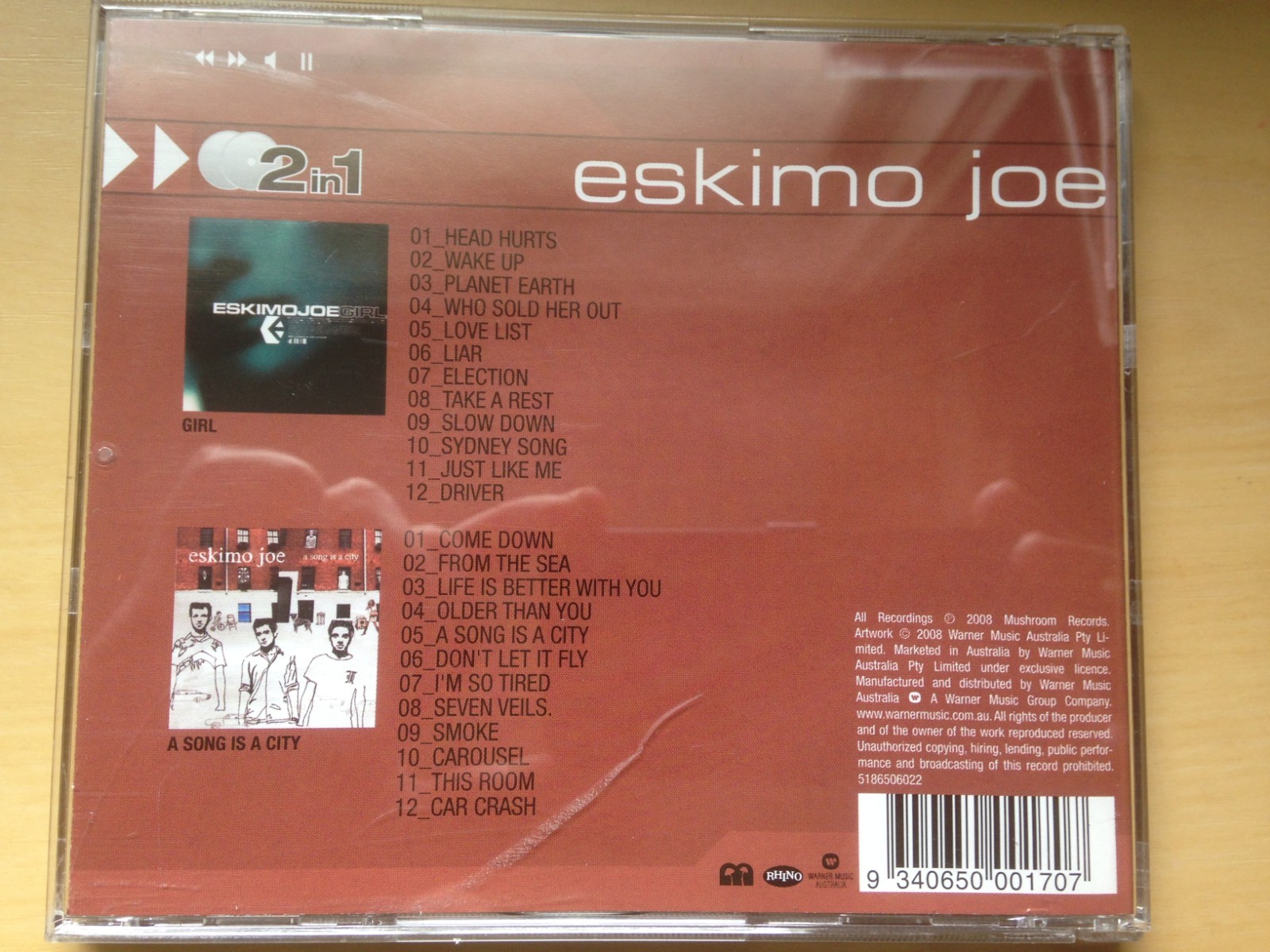 ESKIMO JOE - GIRL + A SONG IS A CITY 2-DISC CD SET (VGC-LNC) LIAR, FROM ...