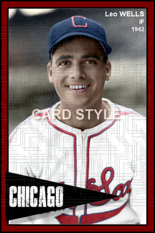 Leo Wells - 1942 Chicago White Sox - choose a style - colorized print ...
