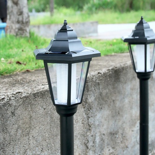 1/2/4 Pcs Solar Powered Lights Garden LED Lampost Driveway Outdoor ...