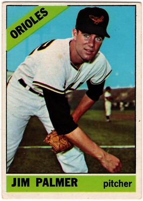 1966 TOPPS 126 JIM PALMER RC VINTAGE HALL OF FAME ORIOLES BASEBALL ...