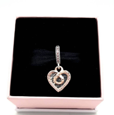Genuine Pandora Two-Tone Mum Infinity Heart Charm 782641C01 Free ...