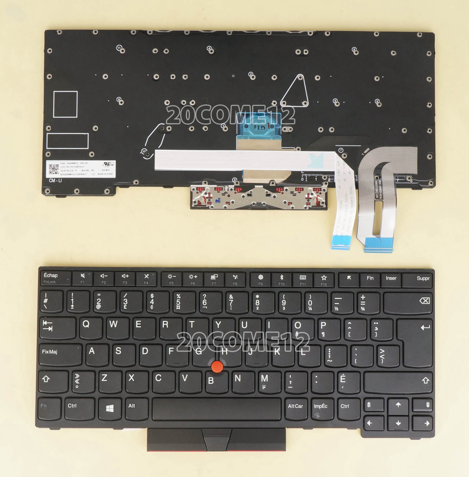 For Lenovo Thinkpad T480s T490 T495 P43s Keyboard no Backlit Canadian ...